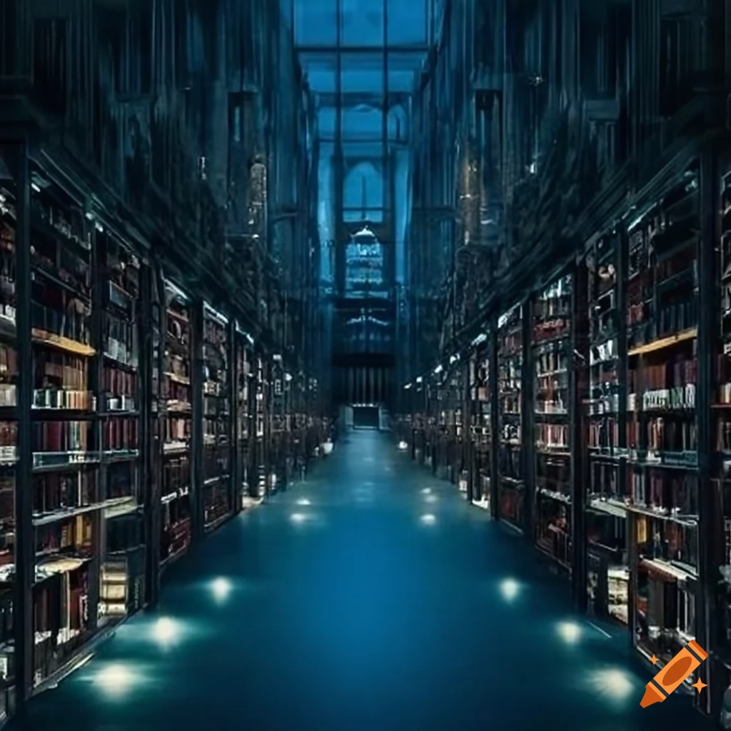 Modern library interior on Craiyon