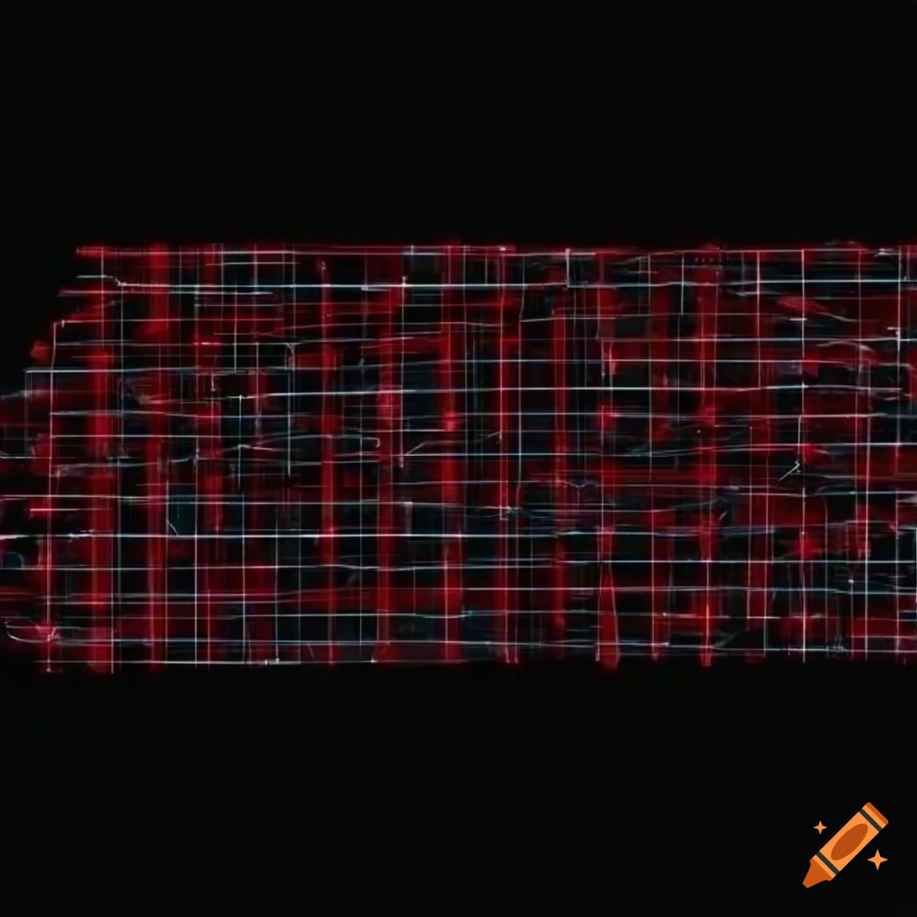 Visualisation of a logistic regression algorithm in red and white on ...