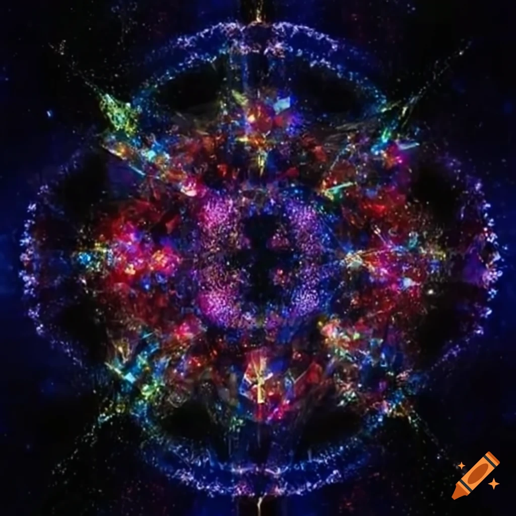 Endless stars reflecting distant dimensions with shining diamond ornaments on Craiyon