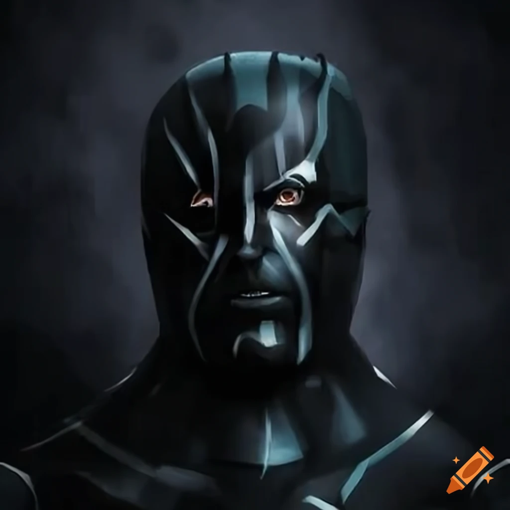 Black bolt character on Craiyon