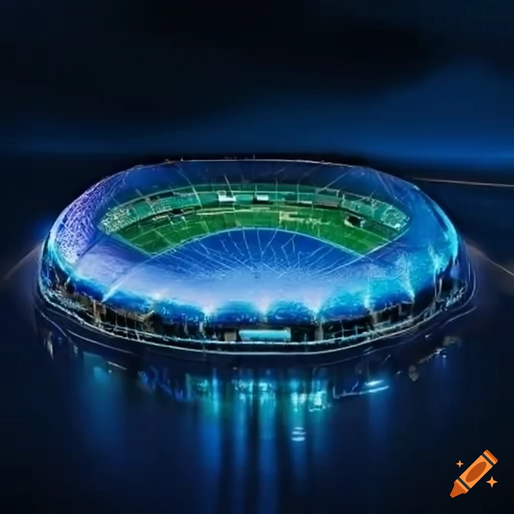 Futuristic nfl stadium on Craiyon