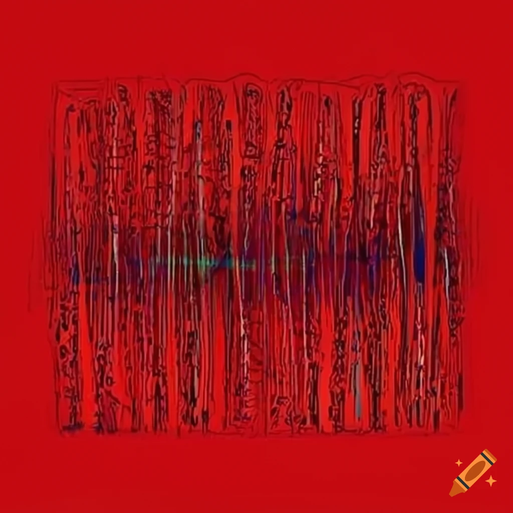 Logistic regression algorithm representation in red on white background ...