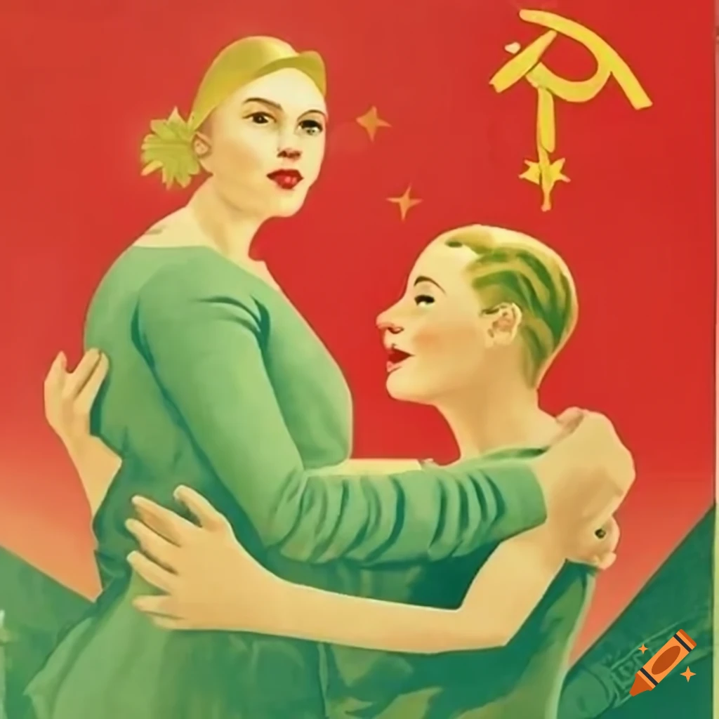 Soviet propaganda for simple happy living with green beautiful family ...