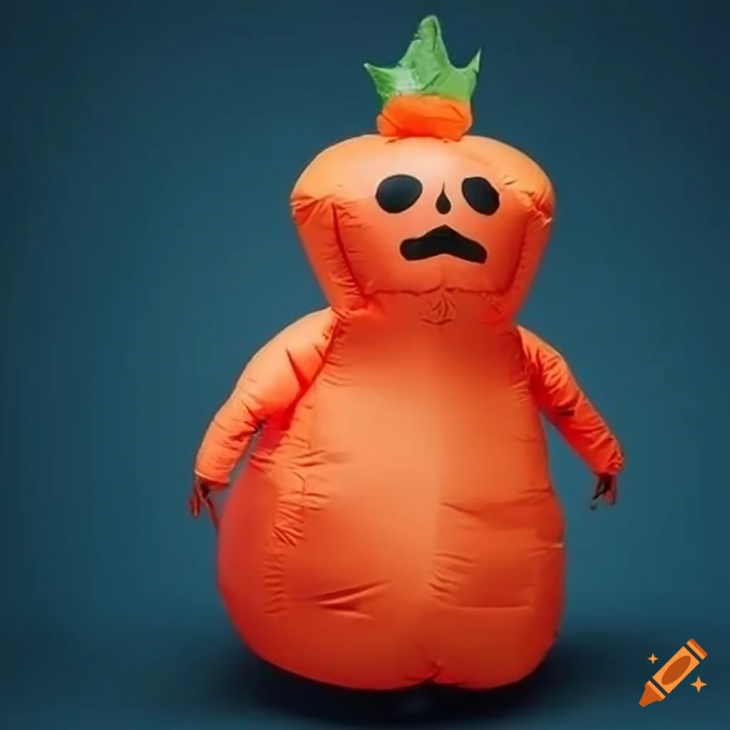 Inflatable persimmon costume for children on Craiyon