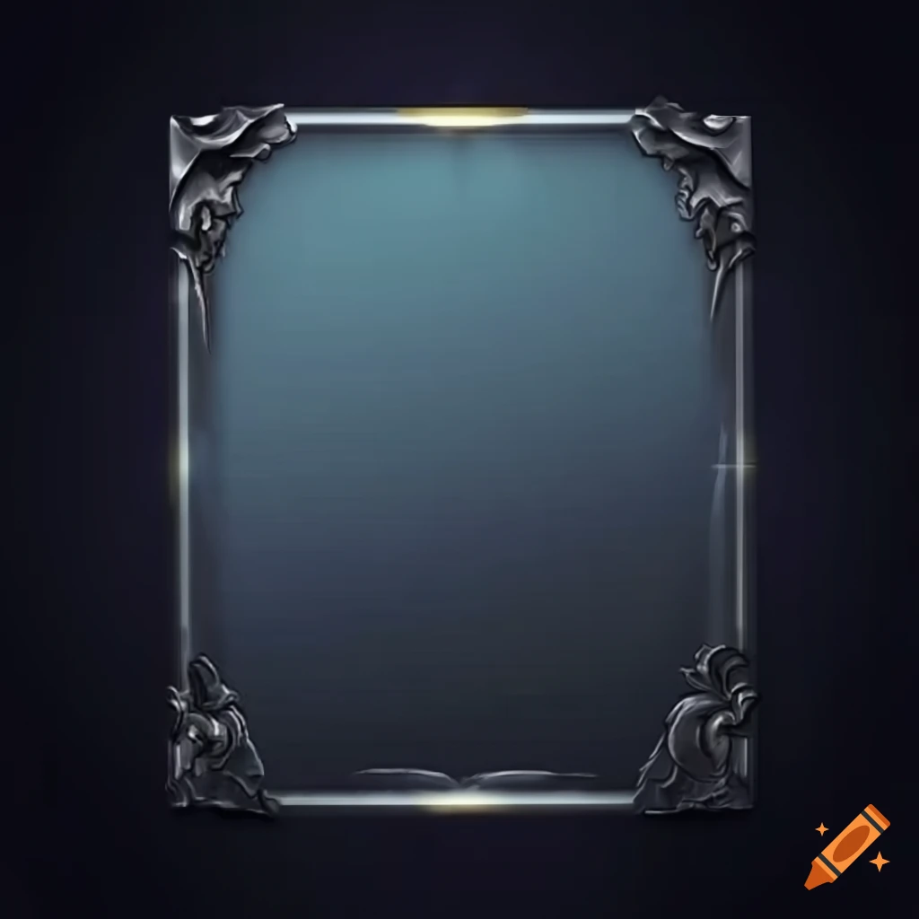Rpg ui border square silver frame on Craiyon