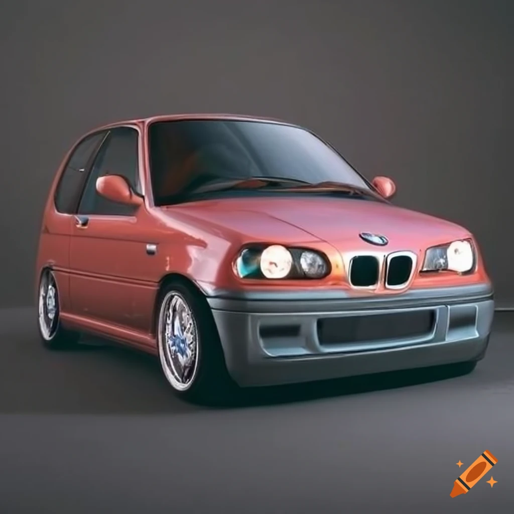 Small bmw kei car body with hatchback style from the 2000s on Craiyon