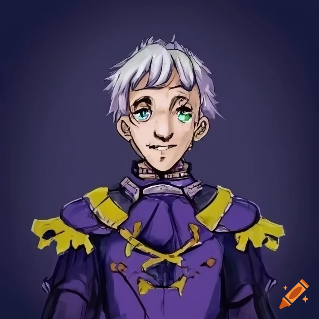 Medieval baron in anime style on Craiyon
