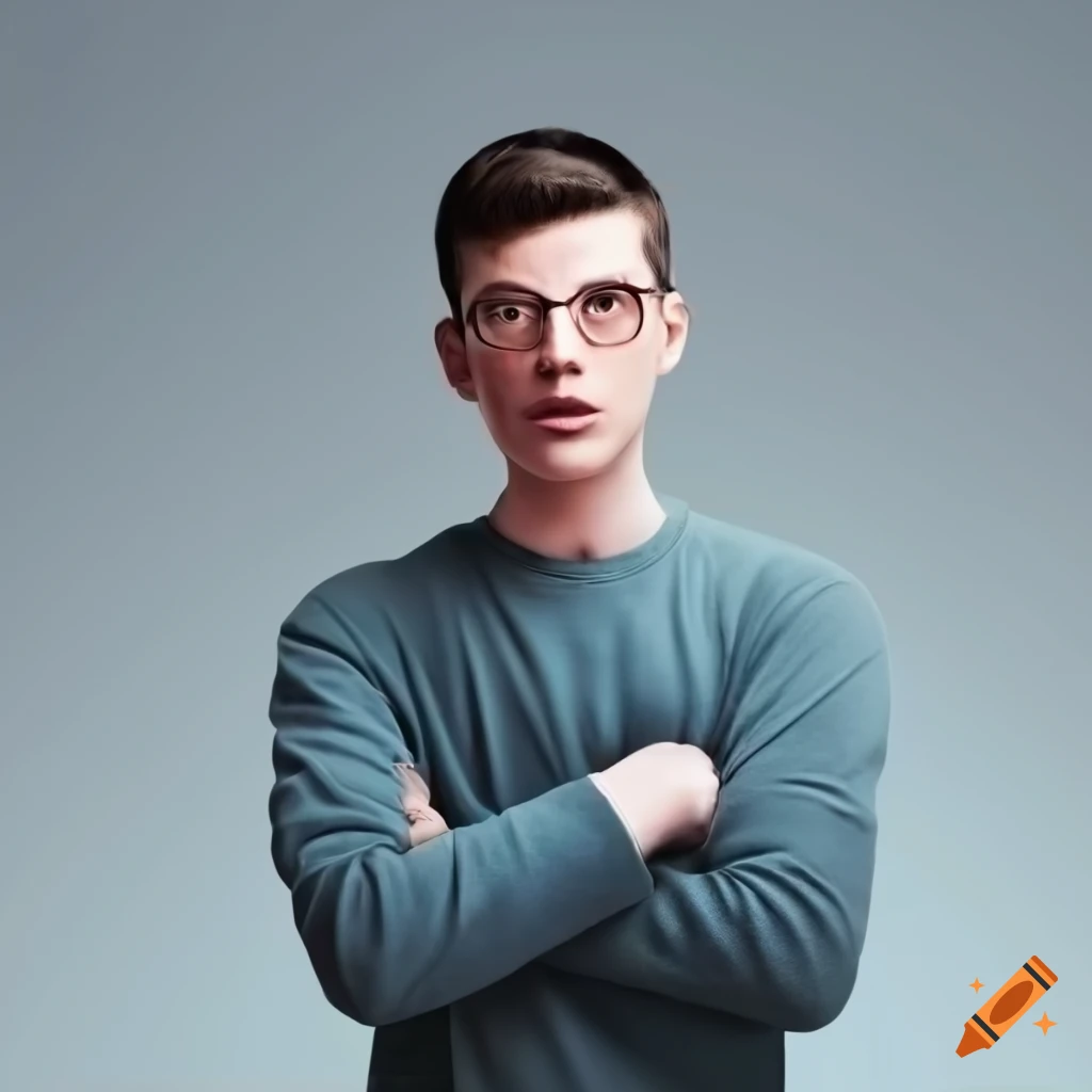 Person standing with white background on Craiyon