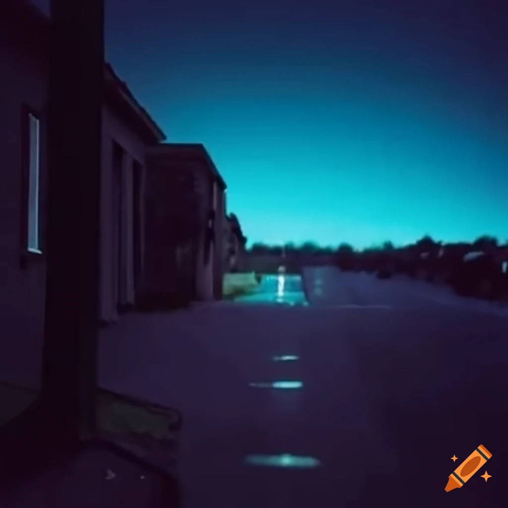 Liminal space with 1990s american suburban vibe and staticy camera on ...