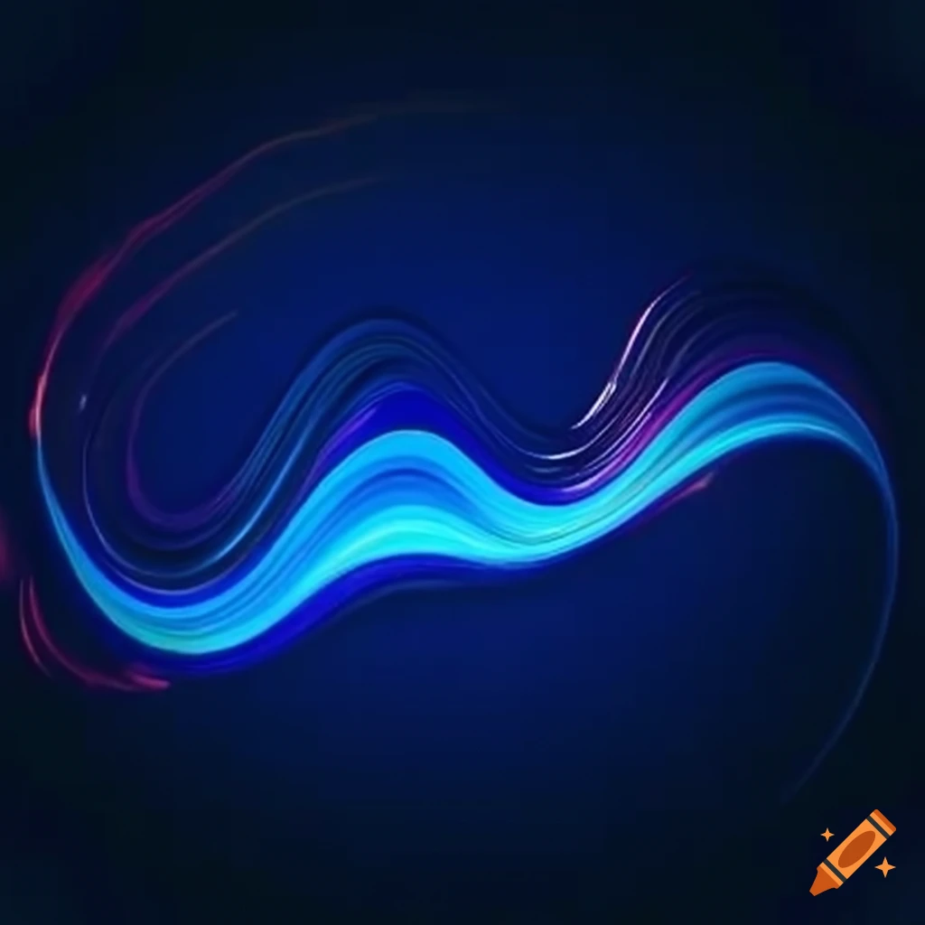 Abstract sound wave art in paint on Craiyon