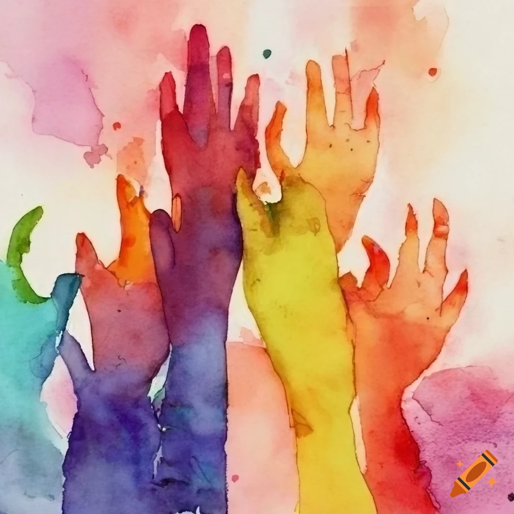 Equality depicted in watercolor on Craiyon