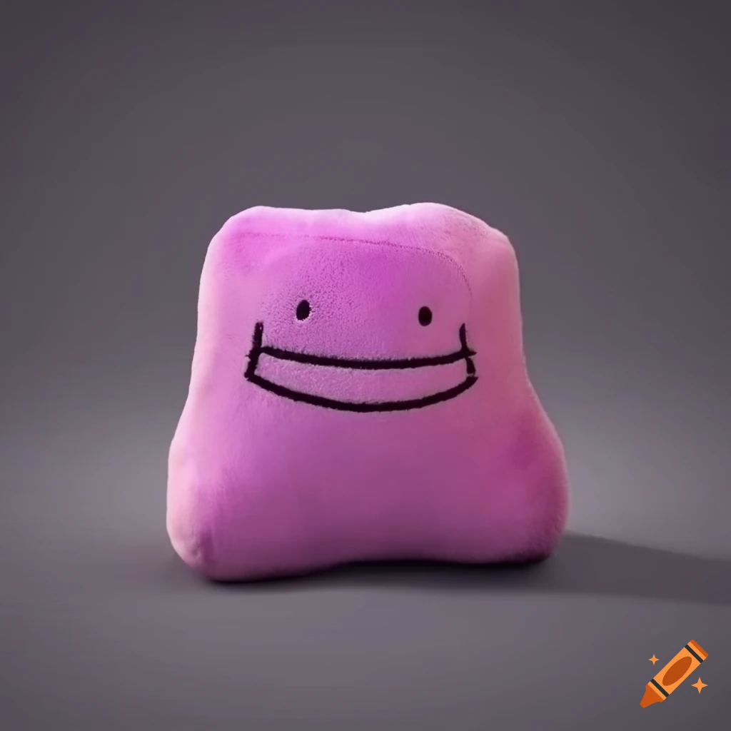 3d ditto cube plush rock on Craiyon