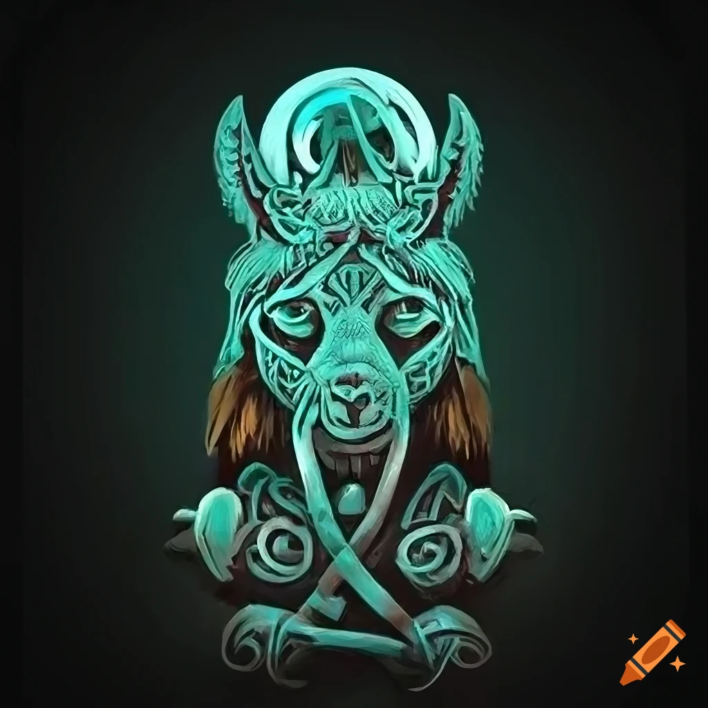 Illustration of Native American spirit animals with oceanic and Salish ...