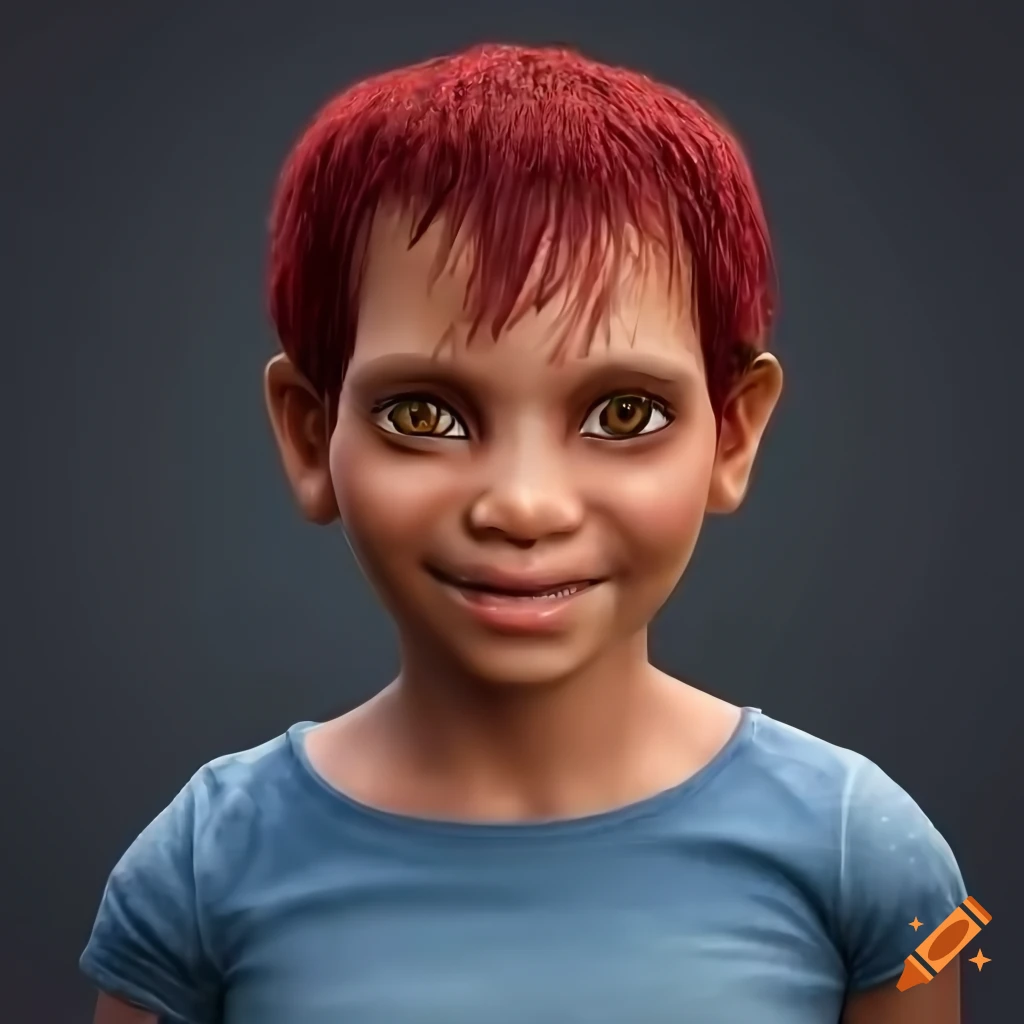 Smiling humanoid alien children with arabic features standing in a city ...