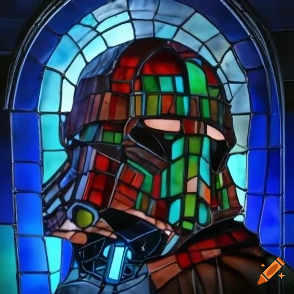 Star wars stained glass art on Craiyon