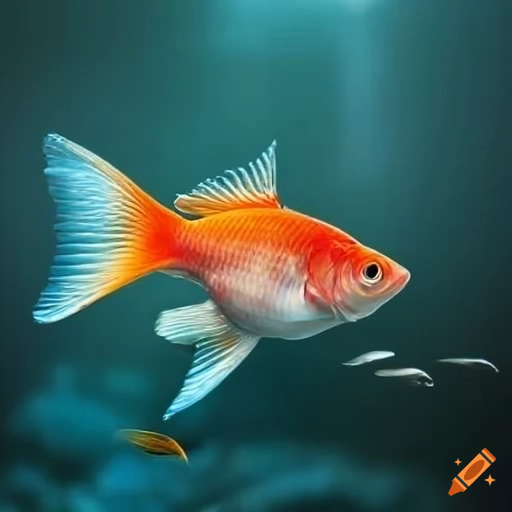 Water with fish swimming on Craiyon