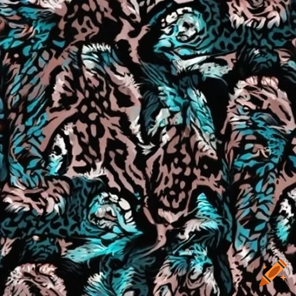 Cool leopard repeat pattern on Craiyon