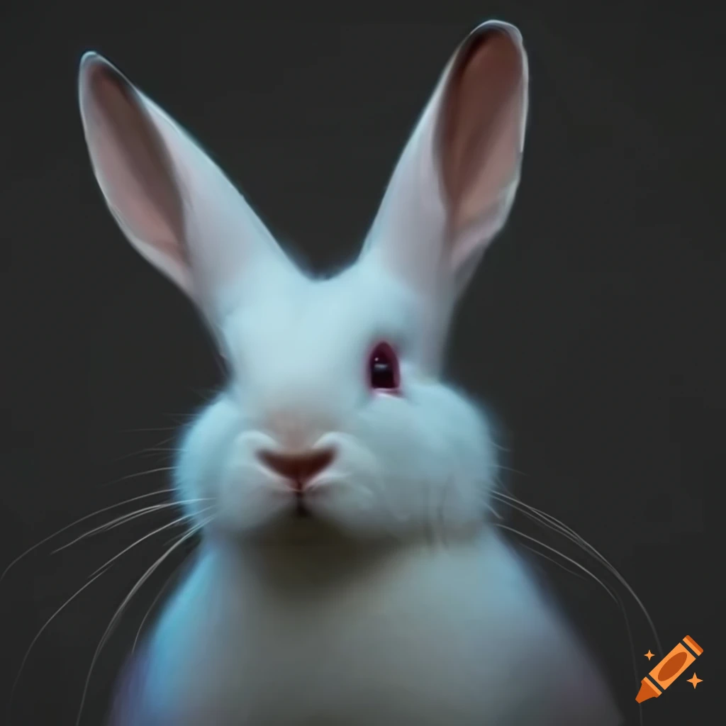 Ghost rabbit illustration on Craiyon