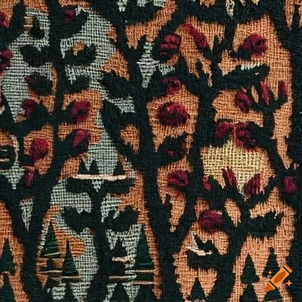Chanel beads and wool yarn embroidery fabric with spikes, teeth, and ...