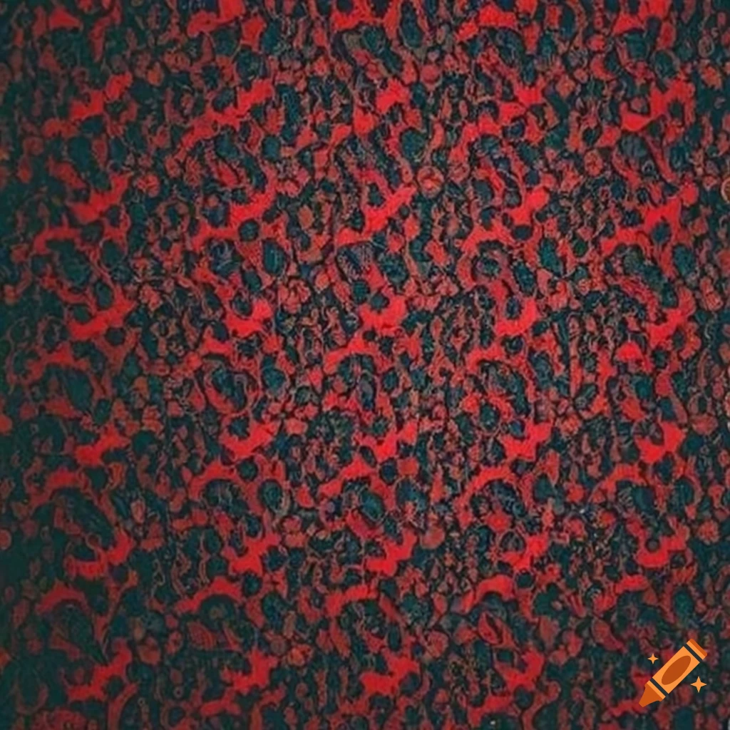 Black and red textiles combination on Craiyon