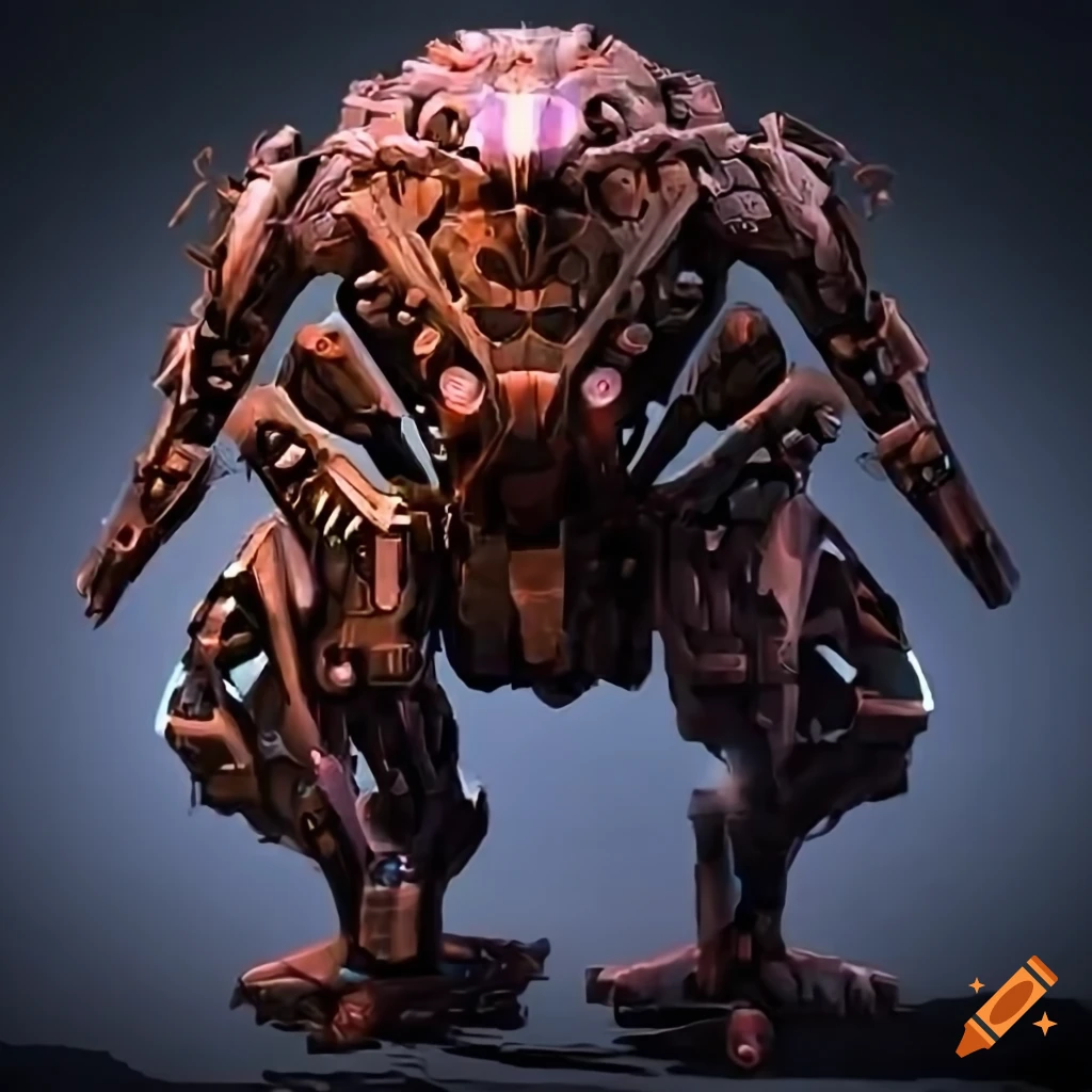 Polymorphism hybrid mech enigma on Craiyon