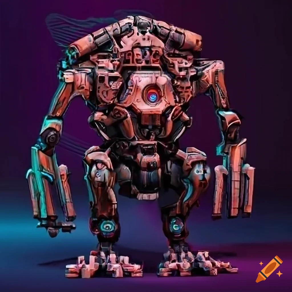 Polymorphism hybrid mech enigma on Craiyon