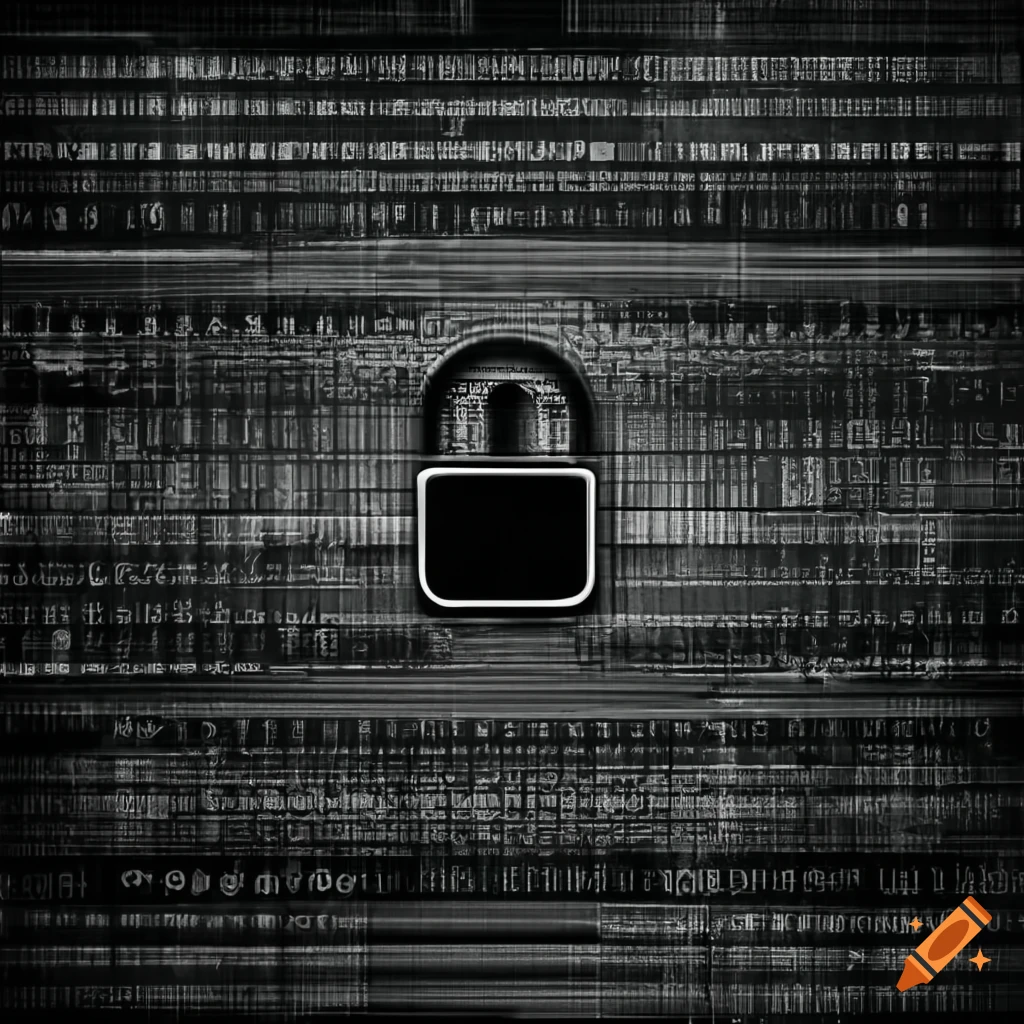 Cyber security banner with dark web crawler in black and white on Craiyon