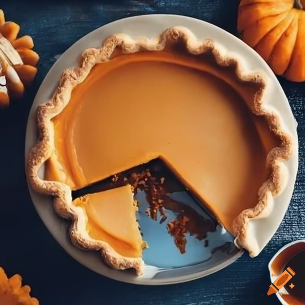 Buttery Deep Dish Pumpkin Pie on Craiyon