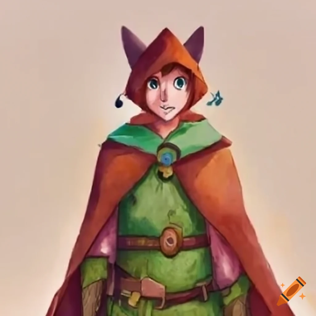 Anime depiction of robin hood character on Craiyon
