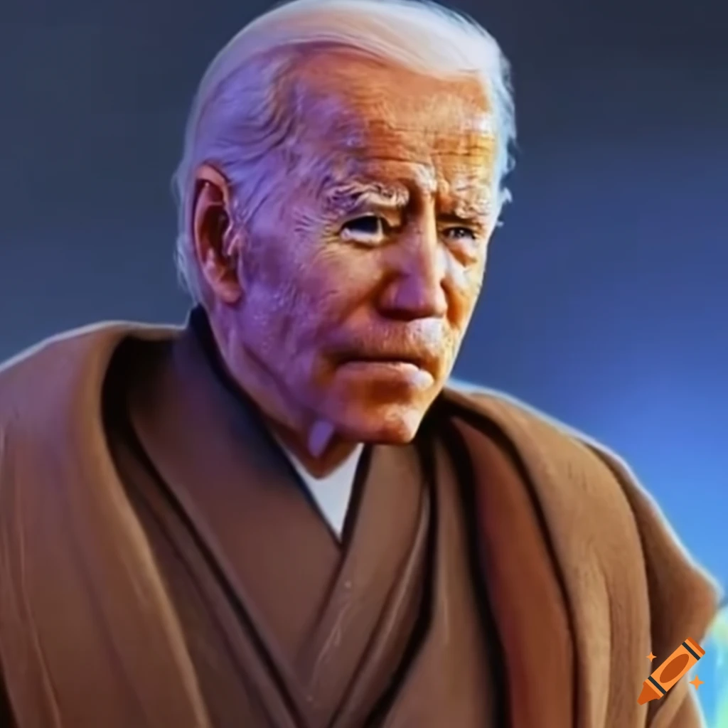 Joe biden as obi-wan kenobi in return of the jedi on Craiyon