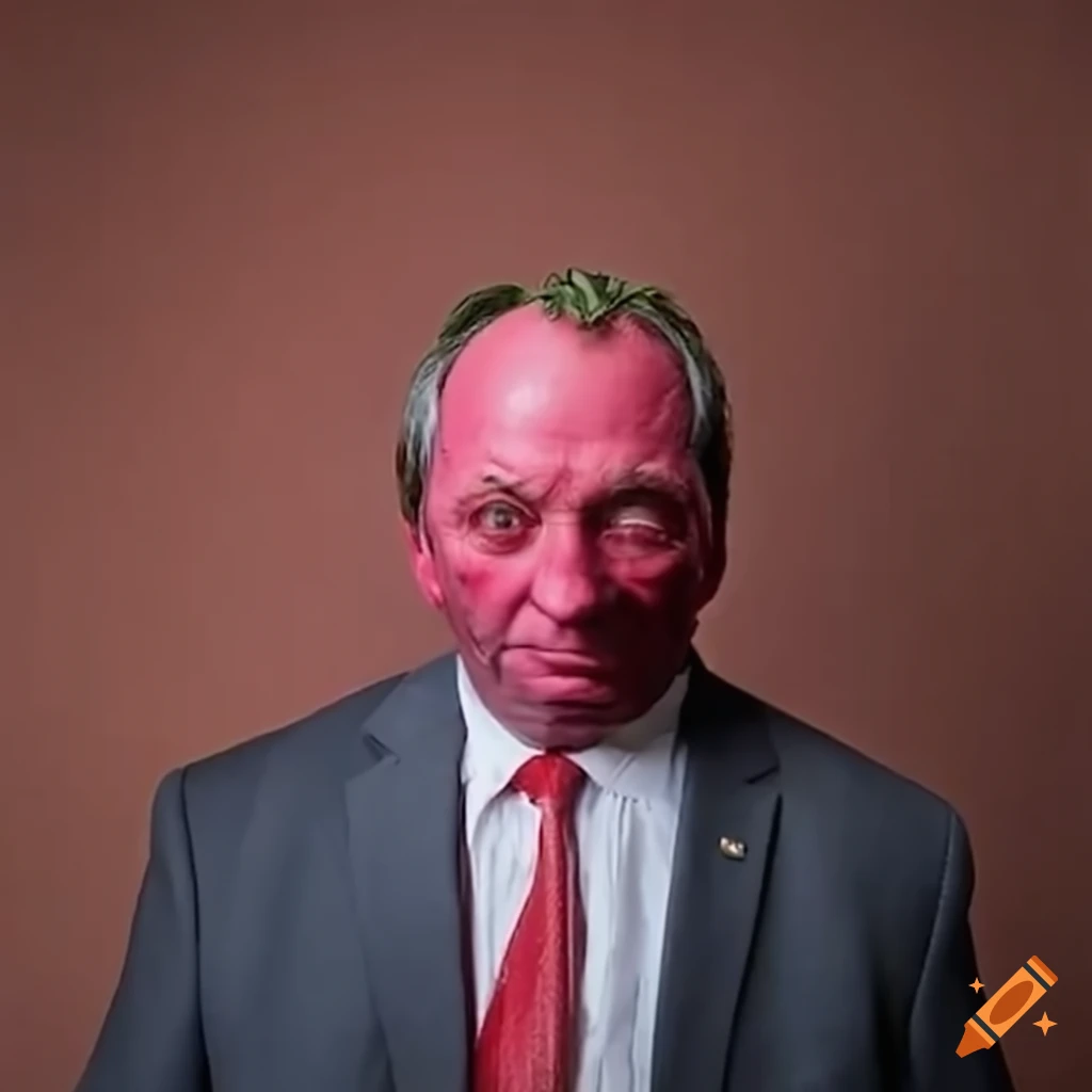 Barnaby joyce in a tomato costume on Craiyon