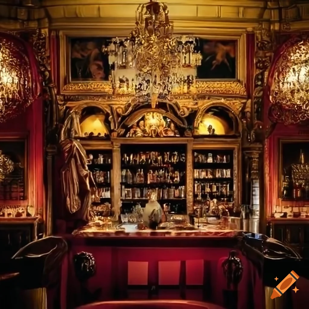 Grand bar in a castle on Craiyon