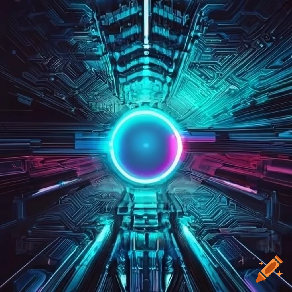 Cool tech background on Craiyon