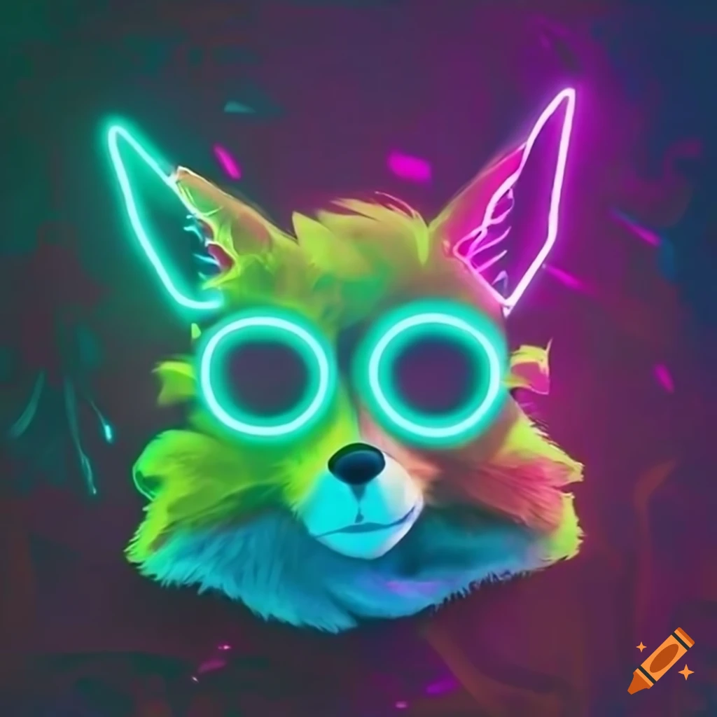 Neon fox dj on Craiyon