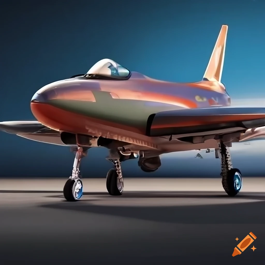 Front view of highly detailed F-86 Sabre in stunning 8K render on Craiyon