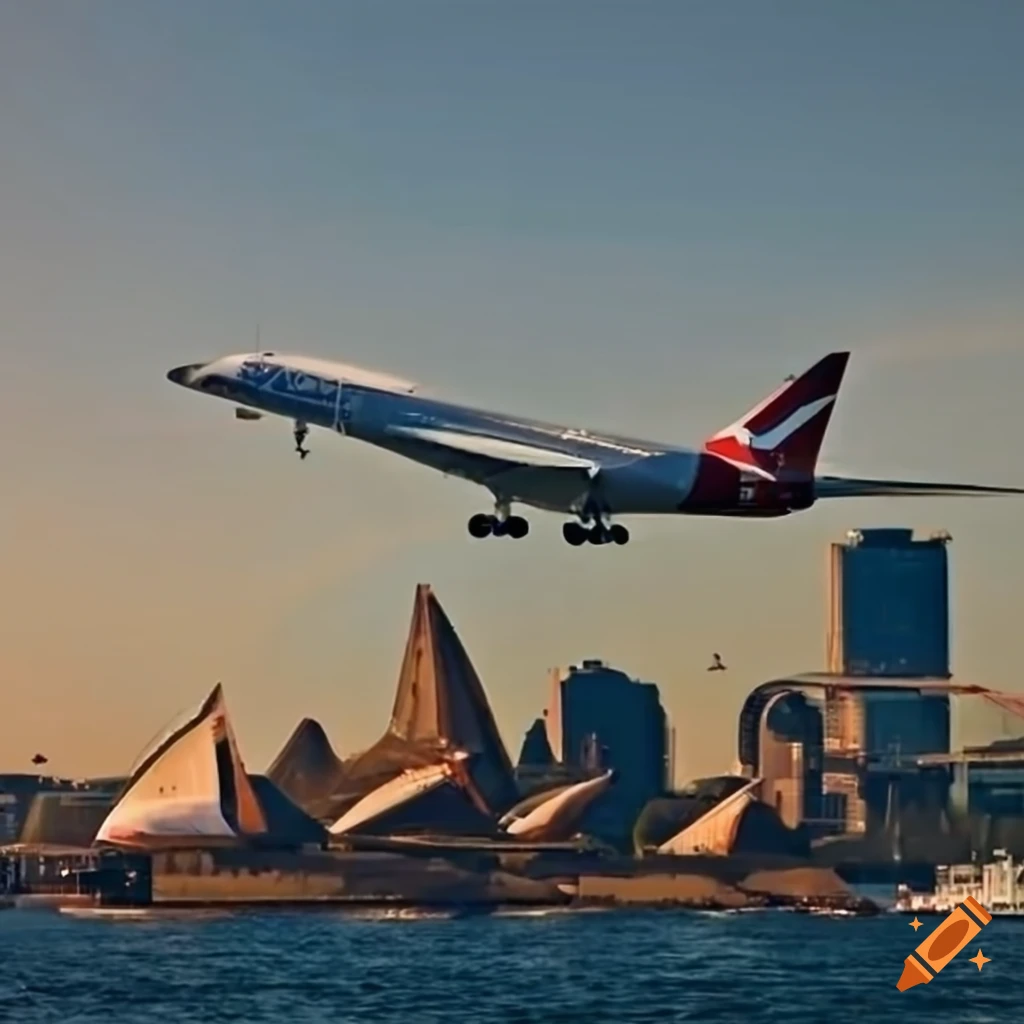 Qantas concorde landing at sydney with qantas a380 and alaska airlines ...