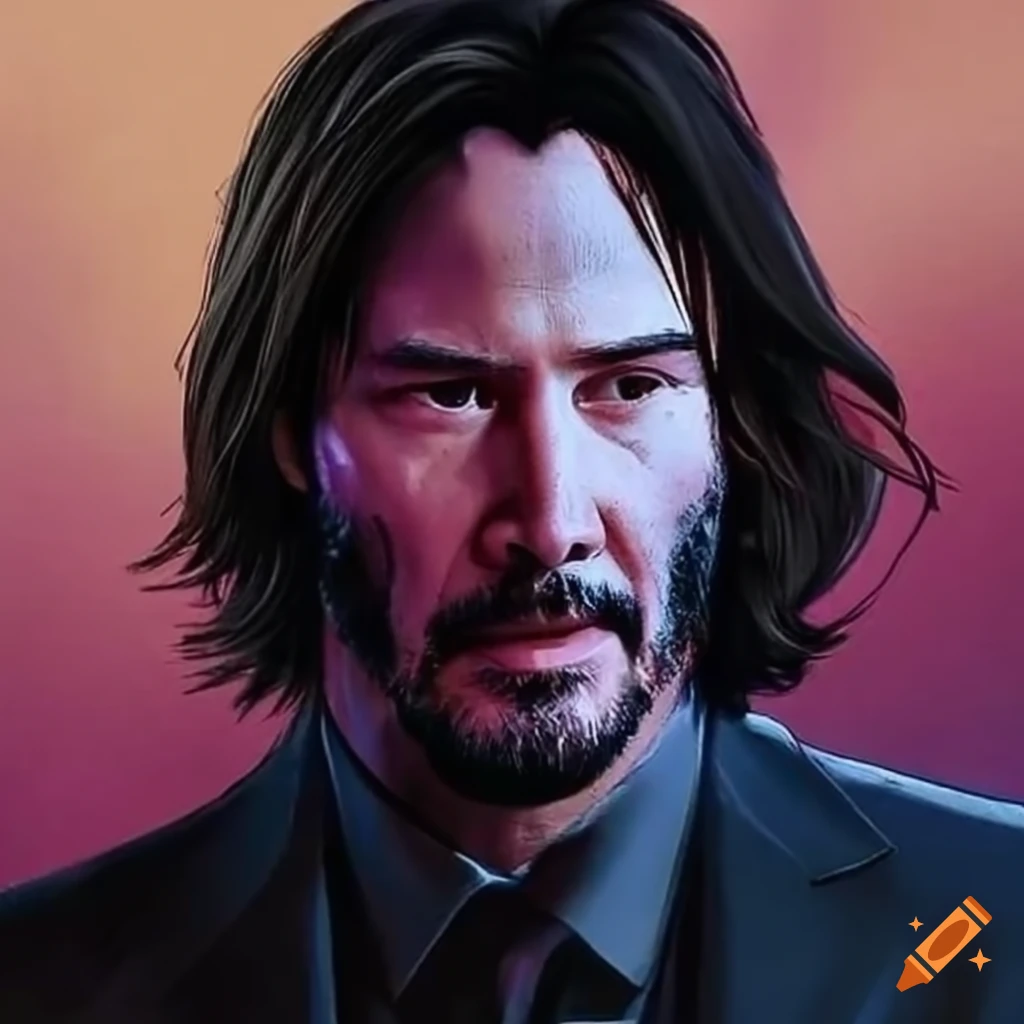 Detailed portrait of keanu reeves on Craiyon