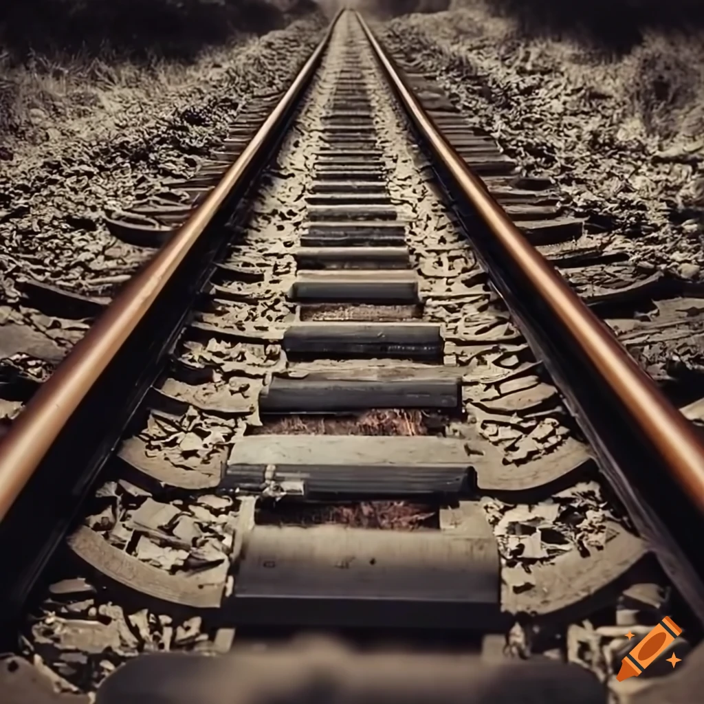 Cogwheel running on rails on Craiyon