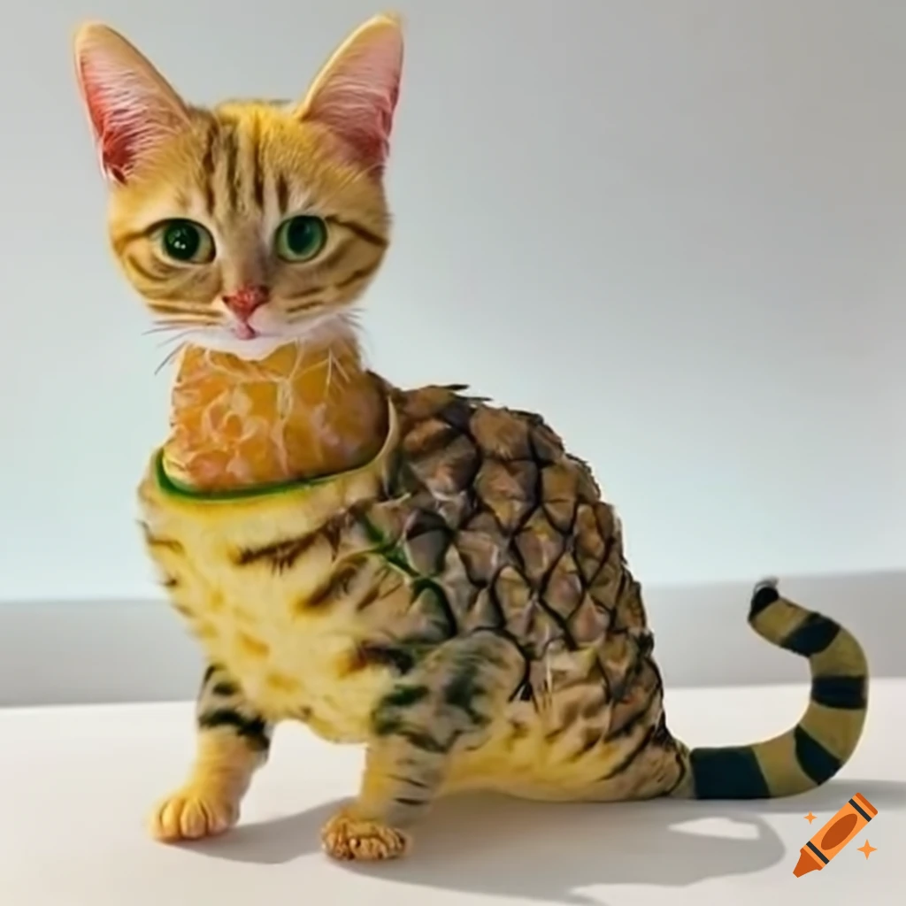 Pineapple cat on Craiyon