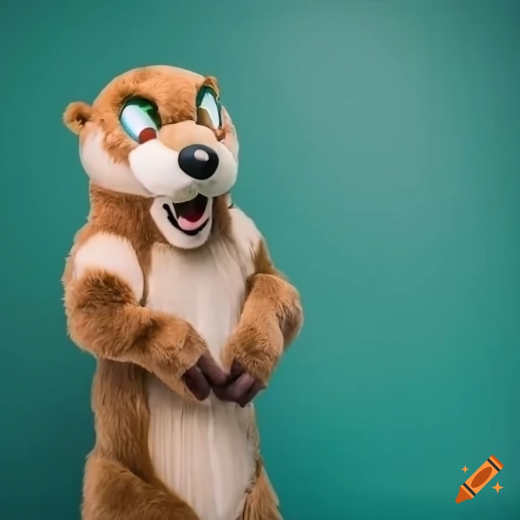 Male teacher wearing full body otter fursuit at school on Craiyon