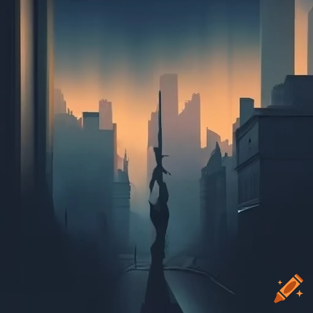 Shadow city on Craiyon