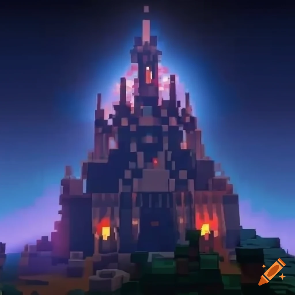 Minecraft world on Craiyon