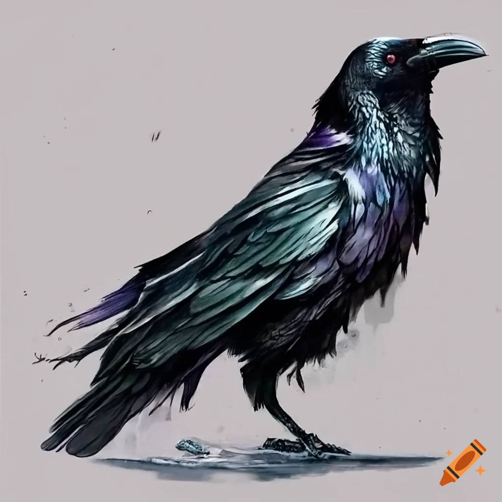 Raven ink tattoo on Craiyon