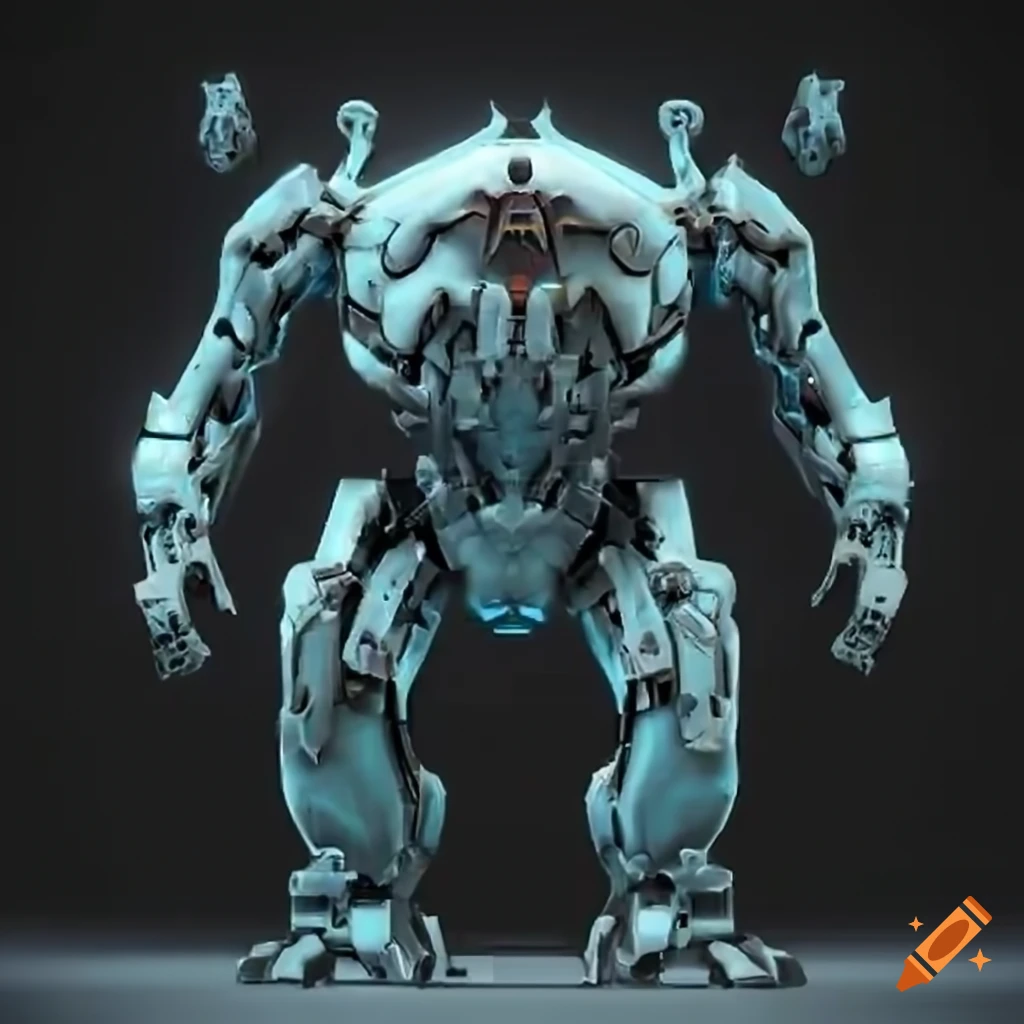 Polymorphism hybrid mech symbol on Craiyon