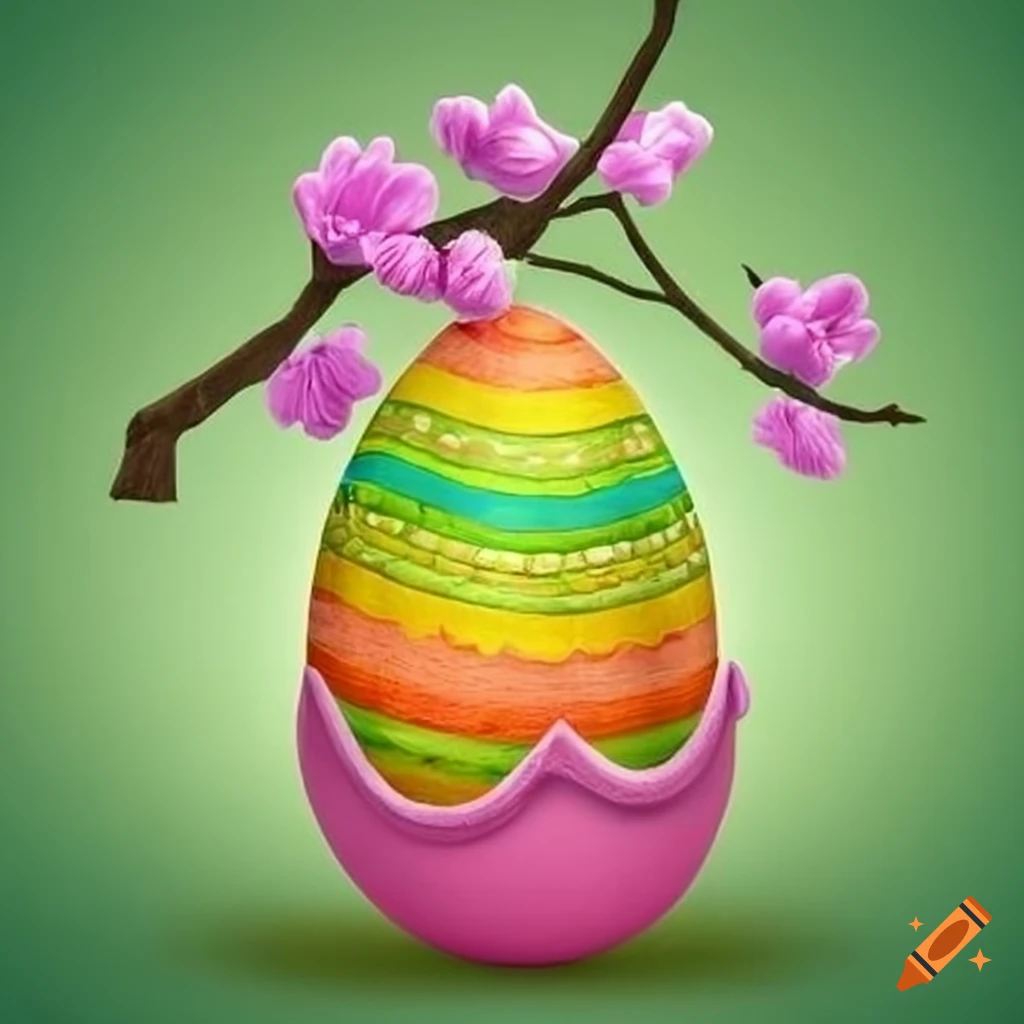 Easter egg tree on Craiyon
