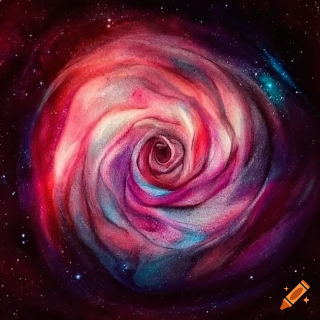 Rose floating in space on Craiyon