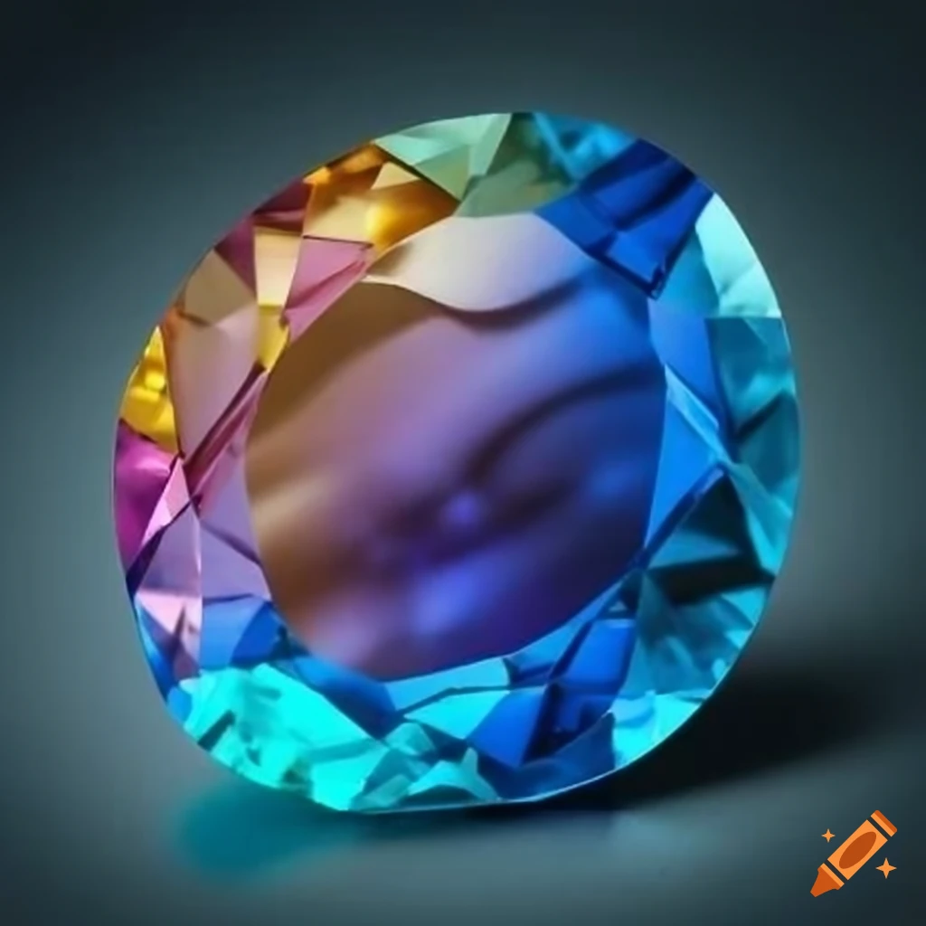 Colorful beautiful gemstones on Craiyon