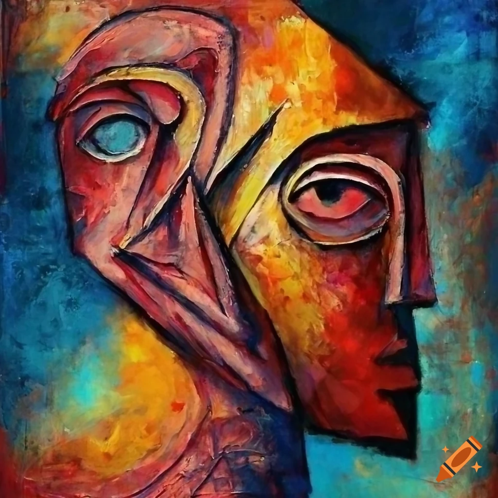 Detailed cubist surrealist composition of demonic bent flower on Craiyon