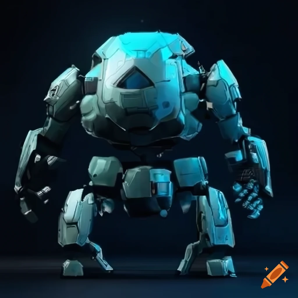 Polymorphism hybrid mech with cel shading on Craiyon
