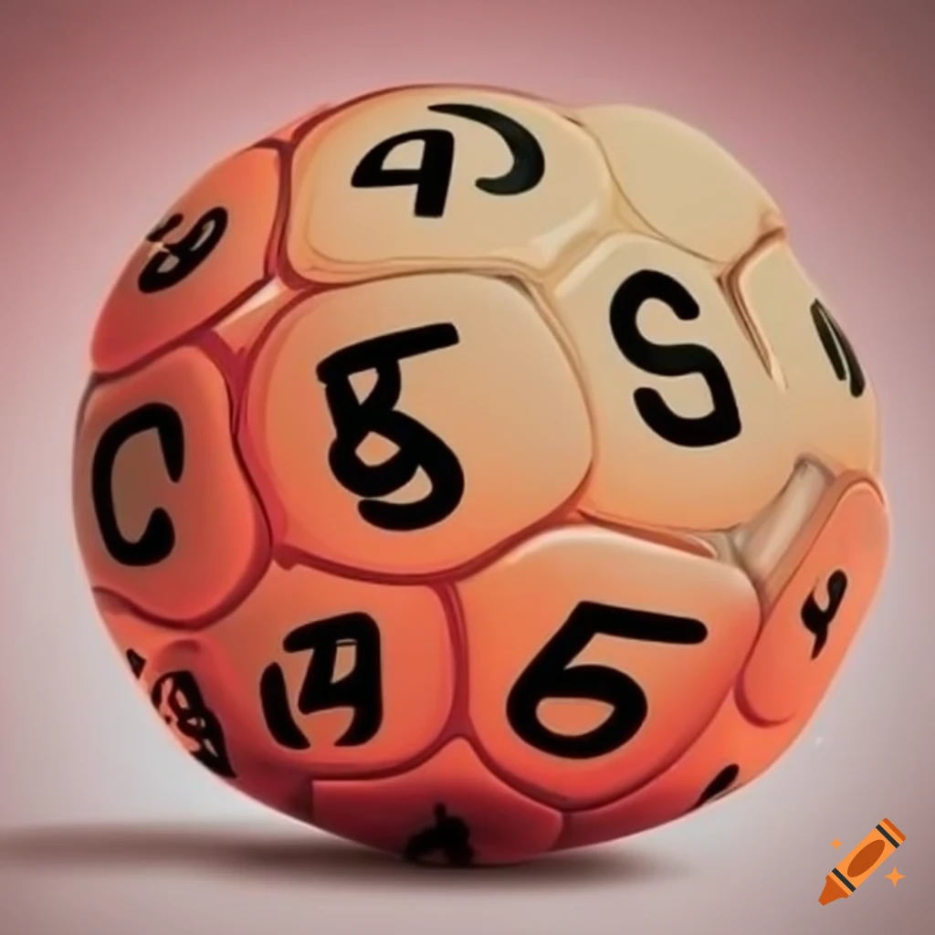 Lottery balls with numbers on Craiyon